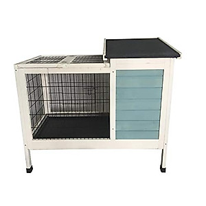 Seny Wooden Rabbit Hutch Bunny Cage Bunny Hutch W38 x D22.5 x H34
