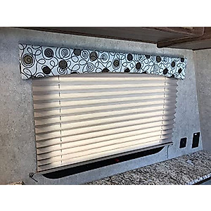 RecPro RV Blinds Pleated Shades | Cotton | RV Window Shades | Camper | Trailer (20" W x 38" L)