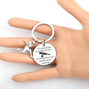 Gzrlyf Cricket Keychain Cricket Player Gifts Funny Cricket Gifts for Cricket Lovers Cricket Theme Gifts for Cricket Coaches (smart sport Cricket)