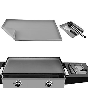Utheer 28" Silicone Griddle Mat & Spatula Mat for Blackstone Griddle, Heavy Duty Food Grade Silicone Griddle Mat,All Season Cooking Protective Griddle Grill Cover,28 inch Blackstone griddle cover,Gray