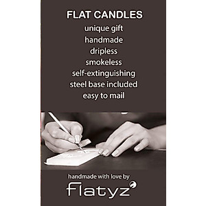 Flatyz Hand Painted Flat Candle| Unscented, Dripless, Smokeless, Decorative | Sailing | Double Wick with Metal Base | Unique Gift Idea and Home Décor Accent