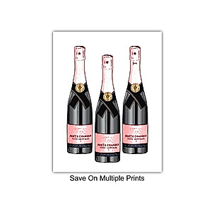 African Americans Wall Decor - Black Wall Art - Glam Wall Art - Designer Perfume, Handbags Shoes - High Fashion Design Set - Pink Glamour Luxury Couture Wall Decor for Women, Girls Bedroom, Teens Room