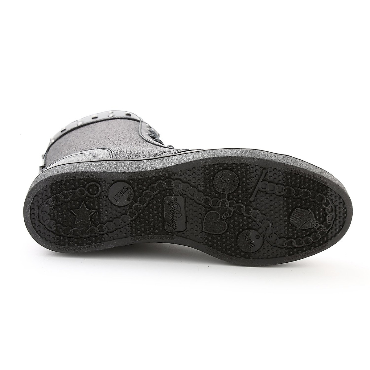 Pastry Military Glitz Adult Dance Sneaker, Black/Black, Size 6.5