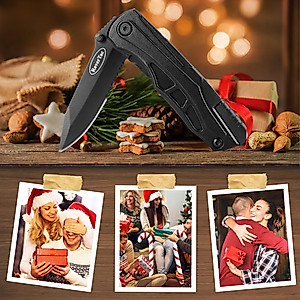 RoverTac Pocket Knife Multi Tool Tactical Knife Multitool Knife with Scissors Bottle and Can Opener Fire Starter Whistle Screwdriver Perfect for Camping Hiking Survival Christmas Gifts for Men Dad