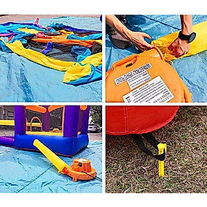 Inflatable Bouncy Castle, Children's Inflatable Castle, Small Indoor and Outdoor Trampoline, Environmental Protection, Oxford Cloth Fabric, Water Inflatable Children's Playground