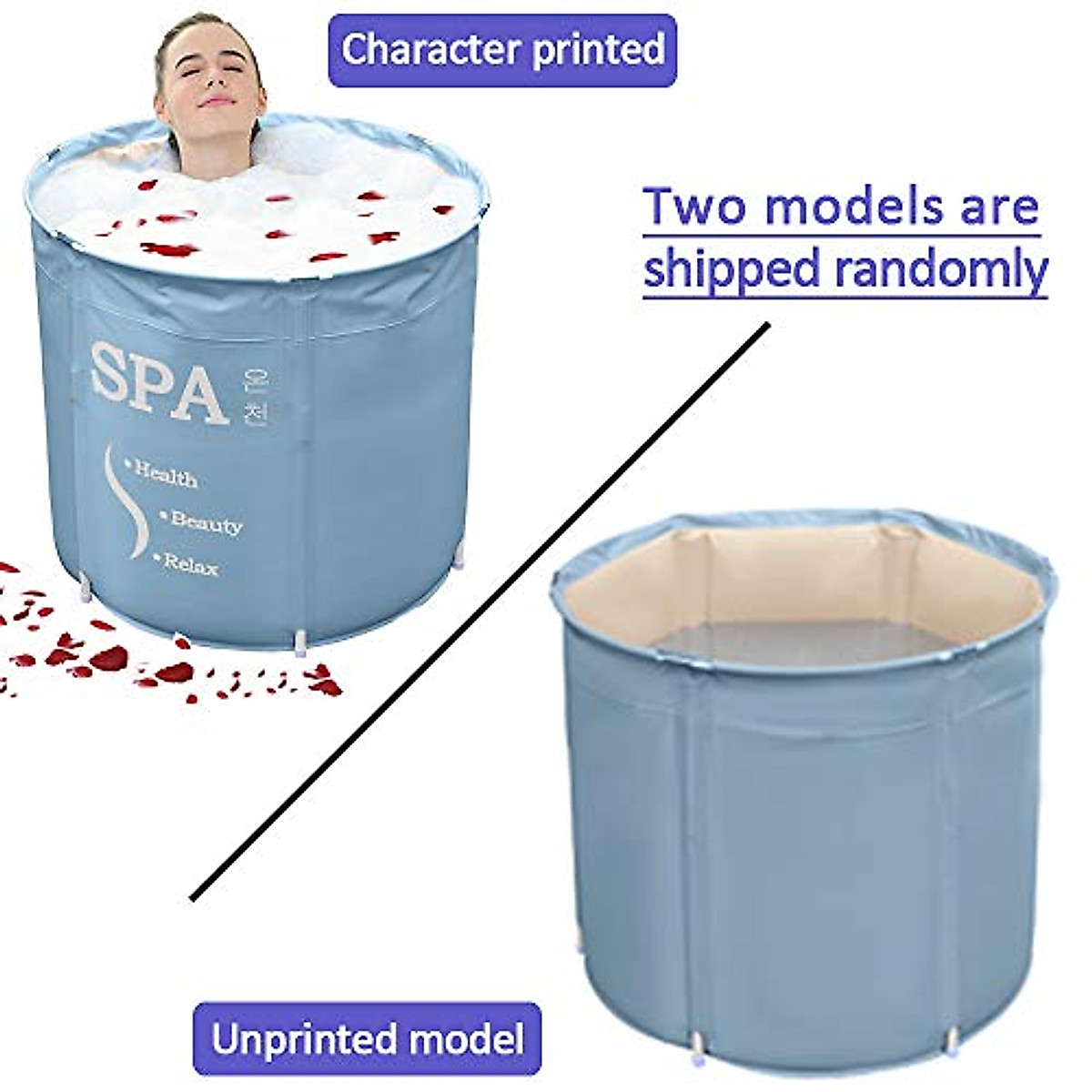 Portable Foldable Bathtub, Separate Family Bathroom SPA Tub, Soaking Standing Bath Tub for Shower Stall, Efficient maintenance of temperature, Ideal for Hot bath ice bath
