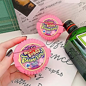Compatible with AirPods Case Cover (Pink Bubble Gum)