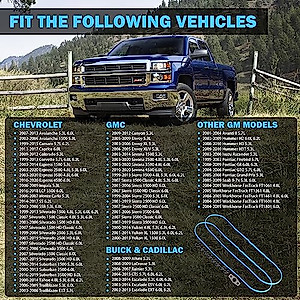 Valve Cover Gasket Set - Compatible with 4.8L 5.3L 6.0L 6.2L Chevy Silverado, Suburban, Tahoe, Trailblazer, GMC Sierra, Yukon, Envoy, Cadillac Escalade - Replace 12637683 VS50504R1
