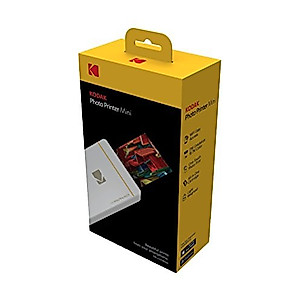 Kodak Mini Portable Mobile Instant Photo Printer - Wi-Fi & NFC Compatible - Wirelessly Prints 2.1 x 3.4" Images, Advanced DyeSub Printing Technology (White) Compatible with Android & iOS