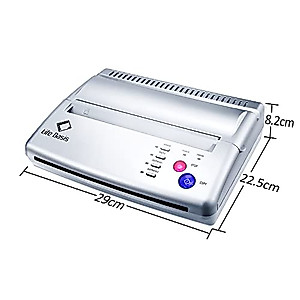 Life Basis Tattoo Stencil Transfer Machine Thermal Tattoo Kit Copier Printer Thermal Printer for Men and Women with 20pcs Tattoo Stencil Transfer Paper Silver Update Version