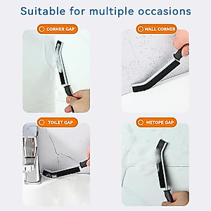 Qifuwanjingfeng 4 PCS Crevice Brush, Cleaning Brush,Crevice Cleaning Brush, Hard Bristle Crevice Cleaning Brush,Narrow Cleaning Brush Suitable for Cleaning Gaps and Around Fixtures
