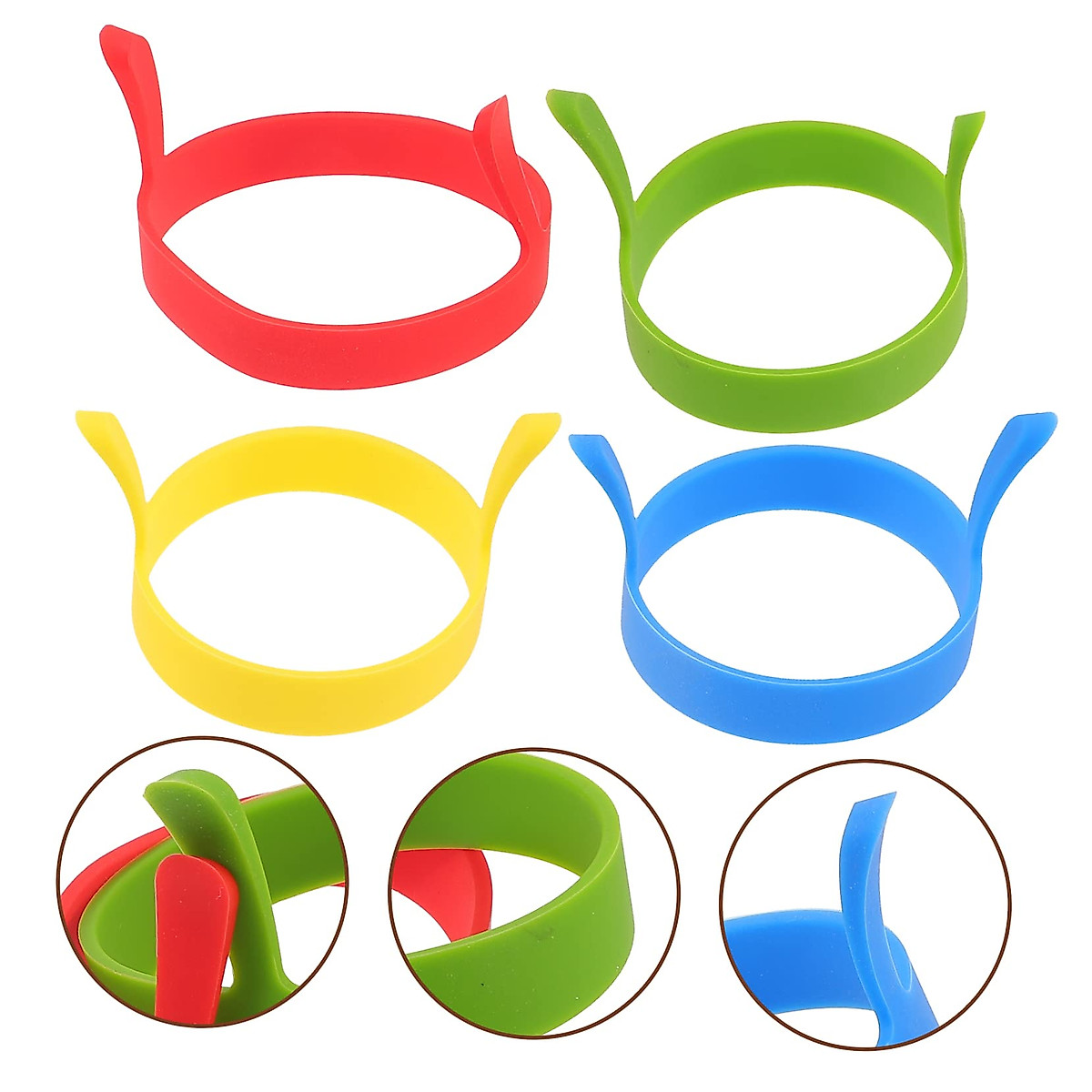 8Pcs silicone pancake ring kitchen ring molds for cooking egg frying molds round fried egg rings tuile molds silicone reusable omelette rings fried eggs non stick