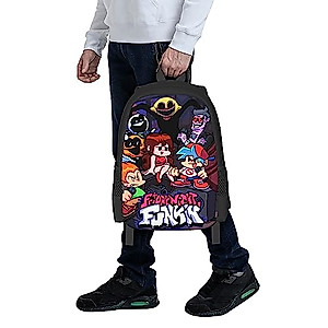 MAPH Fashion Anime Fri-day Night Fun-kin Backpack Cartoon Lightweight Travel Computer Bag Casual Daypack Cute Daybag With Adjustable Straps For Unisex