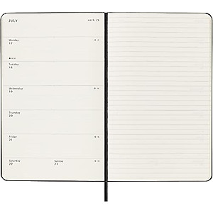 Moleskine Classic 12 Month 2023 Weekly Planner, Hard Cover, Large (5" x 8.25"), Black