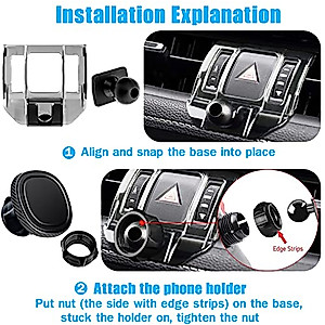 Mengfly Car Phone Holder, Air Vent Magnetic Stand Mount for Toyota RAV4 (2023 to 2019 Premium XLE, Adventure, TRD Off-Road, Limited, Hybrid XSE, Prime XSE), with Adjustment Wheel (Not Fit XLE, LE, SE)