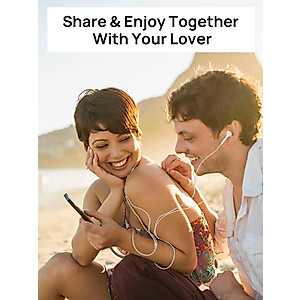 LecLooc USB C to Dual 3.5mm Aux Audio Adapter, Hi-Res Sound Quality, Widely Compatible with iPhone 15, Pixel 7, Galaxy S23, iPad Air, MacBook, etc.