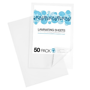 Blue Summit Supplies 50 11 x 17 Laminating Sheets, Clear Laminator Sheets for Hot Thermal Laminating Machines, Transparent 5mil, 50-Pack