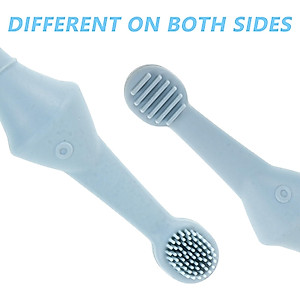 POPETPOP Silicone Soft Cat Dog Toothbrush, 2pcs Silicone Small Cat Dog Tooth Brushing Kit with Finger Toothbrush for Cat Small Breed