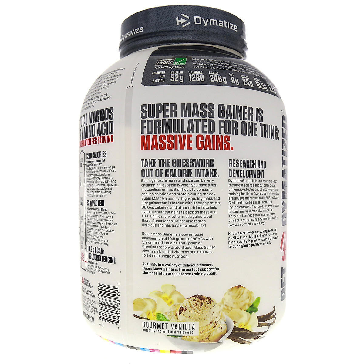 Dymatize Super Mass Gainer, Gourmet Vanilla, 6 Pound