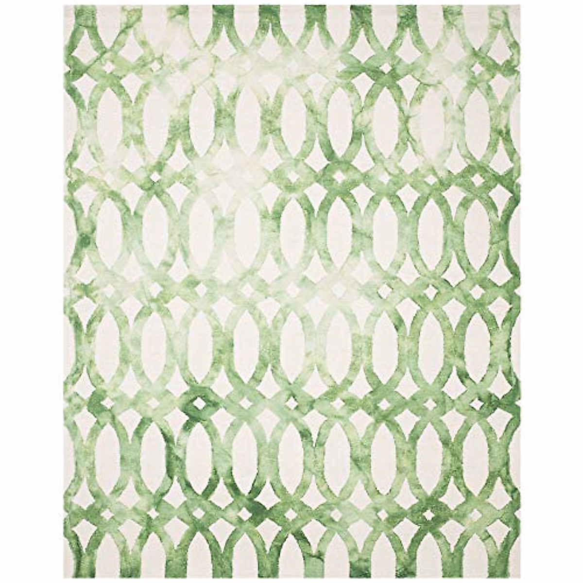 SAFAVIEH Dip Dye Collection 8' x 10' Ivory / Green DDY675B Handmade Moroccan Watercolor Premium Wool Area Rug