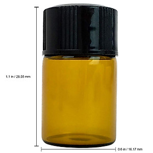 168 Packs Beauticom® 2ML Amber Glass Vial for Essential Oils, Aromatherapy, Fragrance, Serums, Spritzes, with Orifice Reducer and Dropper Top