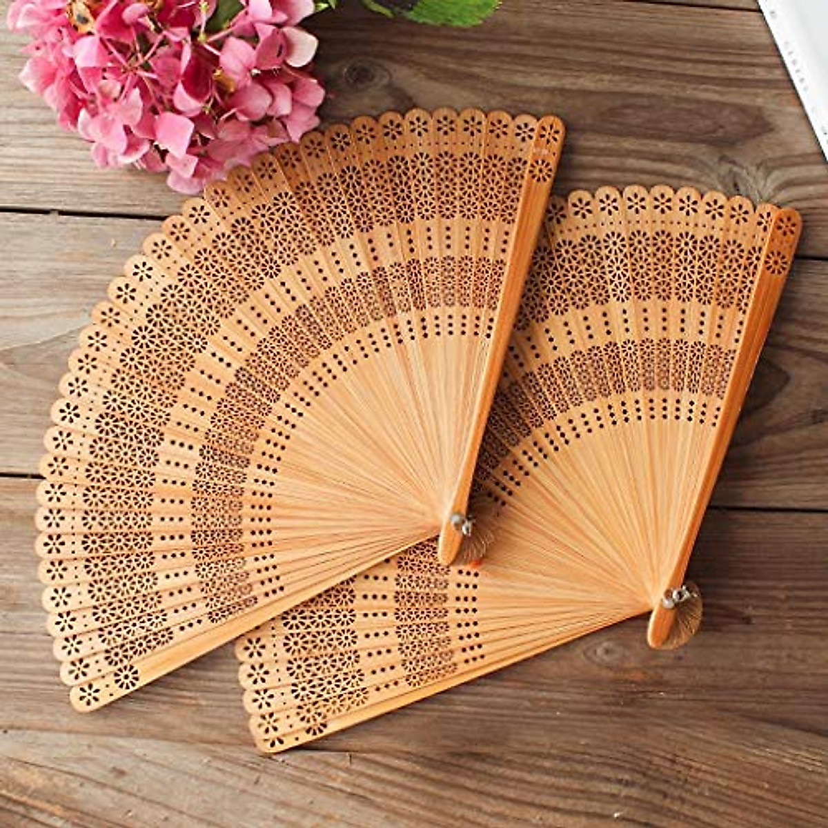 RAZZUM Decorative Folding Fans Chinese Style Bamboo Fan Portable Fan Souvenir Folding Fan Gift Fan Front Decorative Fan Handheld Fans Gift Hand Fan fan