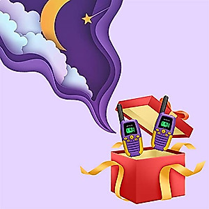 Retevis RT37 Walkie Talkies for Kids,Toy Gifts for 6-12 Year Boys Girls, Walkie Talkies 22 CH, LED Flashlight, Indoor Family Activities Long Range for Camping,Hiking,Outdoor(Purple,2 Pack)