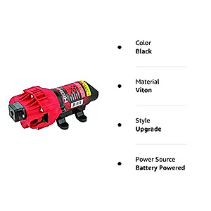 AG SOUTH 5151087 2.4 GPM 12 Volt High Performance (Hi Flo) Diaphragm Sprayer Pump 60 PSI Max 10 Amps Approved for use w/Roundup (Upgrade)