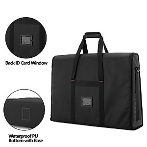 Trunab Monitor Carrying Case 24-27 Inch Padded Travel Bag Hold Up to 2 LCD Screens/TVs, Not Compatible with iMac, with Accessories Pocket, Shoulder Strap, PU Bottom, Black