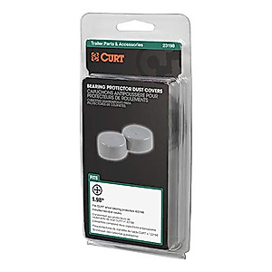 CURT 23198 1.98-Inch Trailer Wheel Bearing Protector Dust Covers, 2-Pack