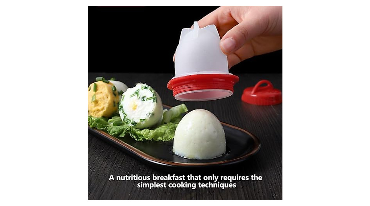 Easy Hard Boiled Egg Maker Set - 6 Silicone Cups