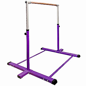 SL Power Gymnastic Kip Bar,Horizontal Bar for Kids Girls Junior,3' to 5' Adjustable Height,Home Gym Equipment,Ideal for Indoor and Home Training,1-4 Levels,300lbs Weight Capacity