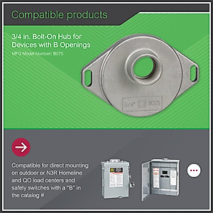 Square D - Square D B075 Bolt-On Hubs, Heavy Duty/Double Throw