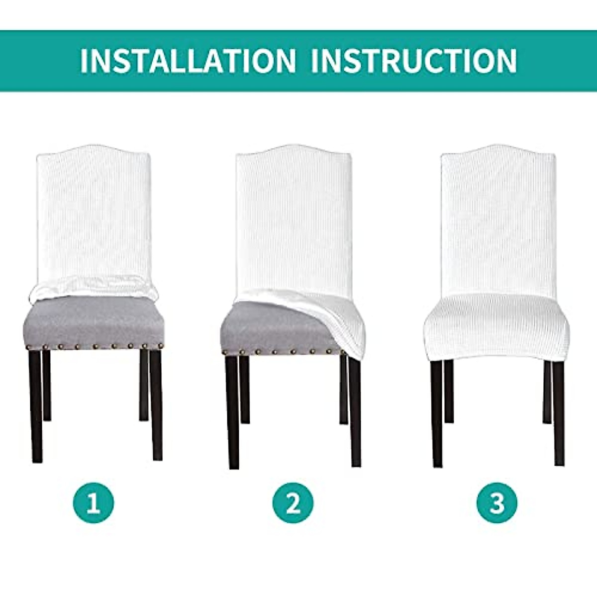 BROLEO Cowboy Black Hat Western Boots Picture Elastic Polyester Ammonia Dining Chair Cover - Protection Cover for Dining Chair Removable