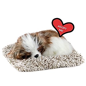 Perfect Petzzz Minis Shih Tzu, Realistic, Life-Like Stuffed Interactive Plush Toy, Electronic Pets, Companion Pet with 100% Handcrafted Synthetic Fur