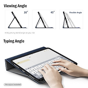 Antbox Case for iPad Pro 12.9'' 6th Generation (2022) 5th/4th Generation (2021/2020), Built-in Pencil Holder Auto Sleep/Wake Function PU Leather Smart Cover (Blue)