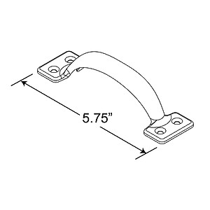 Prime-Line MP18707-1 Gate Pull, 5-3/4 In., Steel Construction, Zinc-Plated Finish (1 Pack)