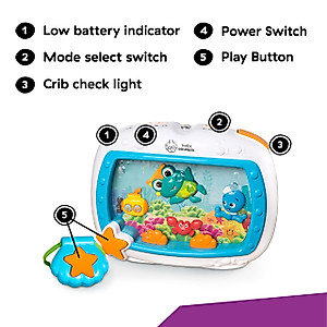 Baby Einstein Sea Dreams Soother Musical Crib Toy and Sound Machine, Newborns Plus