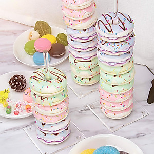 YestBuy Donut Stand, 6 Pack Acrylic Donuts Display Stands, Doughnut Tower Holder, Clear Bagel Stand Holders for 60 donuts for Party Wedding Birthday Gathering Decoration