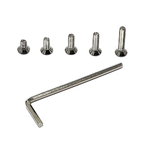 iexcell 250 Pcs M3 x 6/8/10/12/16 Stainless Steel 304 Hex Socket Flat Head Cap Screws Bolts Assortment Kit