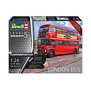 Revell Germany London Double Decker Bus (Platinum Limited Edition) Plastic Model Kit, 1/24 Scale