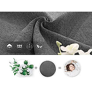 SHA CERLIN Queen Size Bed Frame Luxury Wave-Like Modern Upholstered Low Profile Platform Bed, Linen Sleigh Bed with Adjustable Headboard, No Box Spring Needed, Grey