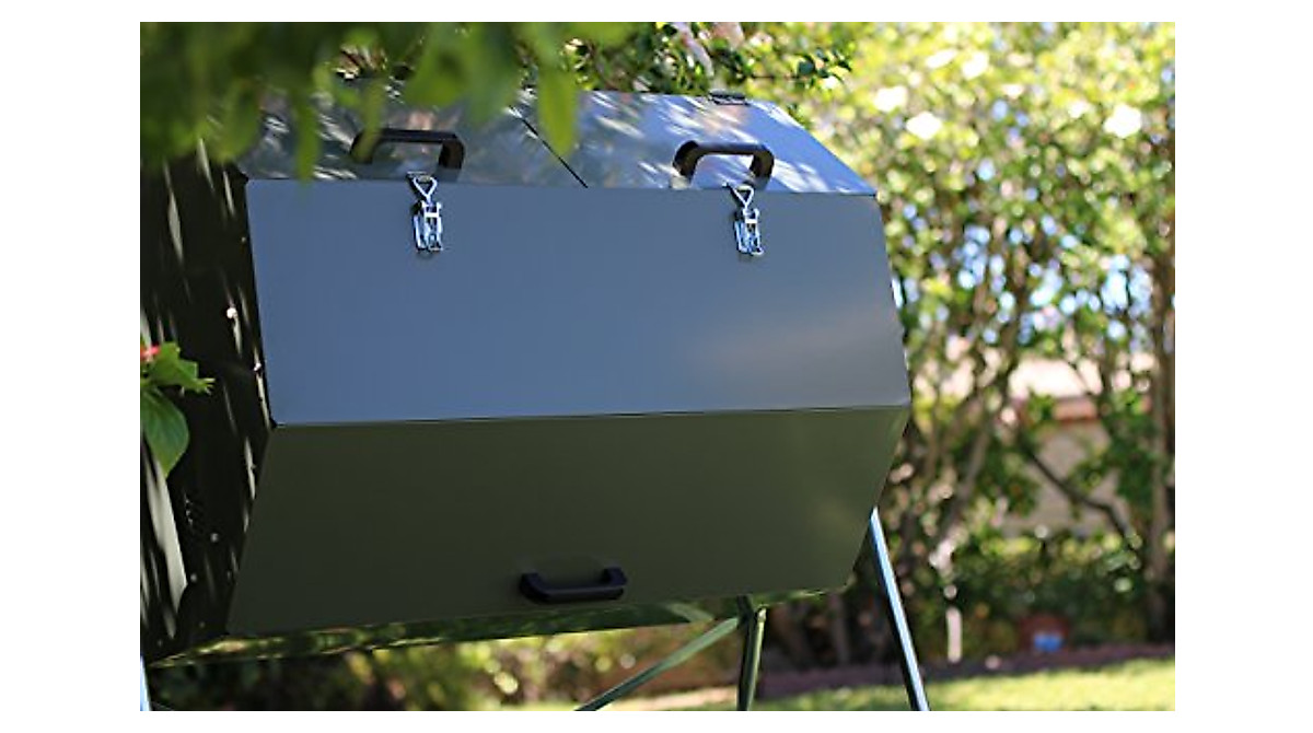 Jora Composter JK 270 - Outdoor Dual Chamber Compost Tumbler - 70 ...