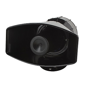 GTP 100W 7 Tone Partol Car Truck Siren Emergency Sounds Electric Horn with Mic PA Microphone Speaker System Amplifier Megaphone Fire Ambulance Hooter Traffic Sound