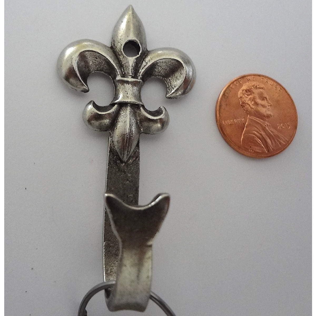 NORMA JEAN DESIGNS, LLC Fleur De Lis Wall Decor Hook, 1pc, Antique Silver