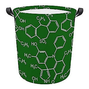 Chemistry Science Oxford Cloth Laundry Basket with Handles Storage Basket for Toy Organizer Kids Room Nursery Hamper Bathroom