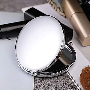 Sister Gifts from Sister Birthday Gift for Woman Compact Mirror Pocket Travel Mirrors Christmas Graduation (Silver to My Sister 1)