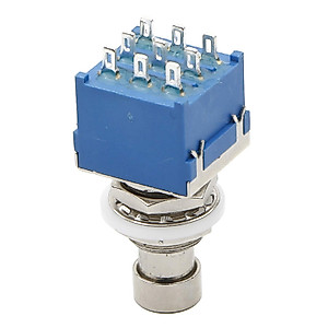 2pcs 9-Pin 3pdt Guitar Effects Pedal Box Stomp Foot Metal Switch True Bypass