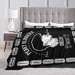 LANLEFIASY Blanket Flannel Summer Air Conditioner Super Soft Plush Fleece Throw Blanket Home Bed Sofa Fluffy Cozy Blanket for Adults Kids Or Pet, Black, 50''x40''