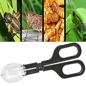 SWENSENLin 3 Pieces Reptile Feeding Clip Tongs Reptile Feeding Scooper Clamp Lizard Beetle Insect Catch Clamp for Tortoise Lizard Frog Spider Tarantulas